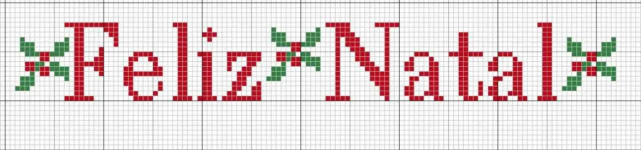 Feliz natal em ponto cruz