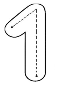 Molde do Número 1 para Imprimir