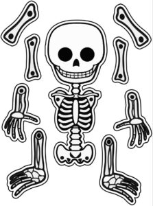 Moldes de Esqueletos Para Imprimir no Halloween