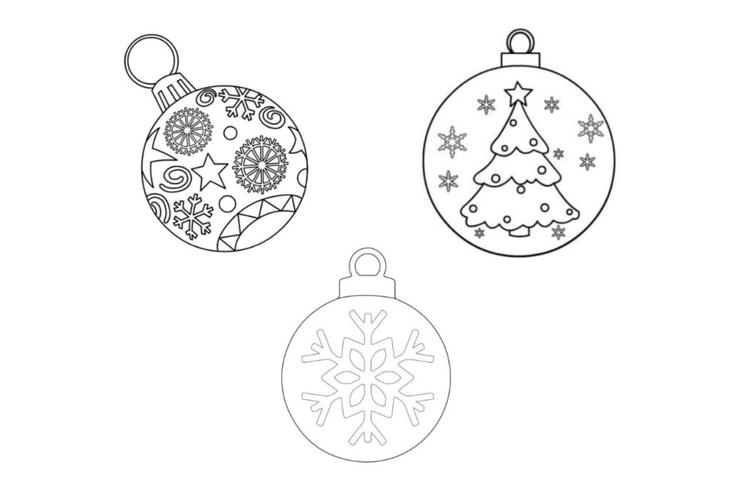 Molde de Bola de Natal para Imprimir