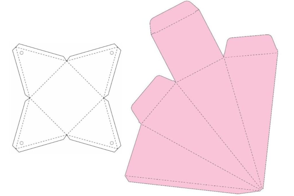 Molde de Caixa em Forma de Pirâmide para Imprimir
