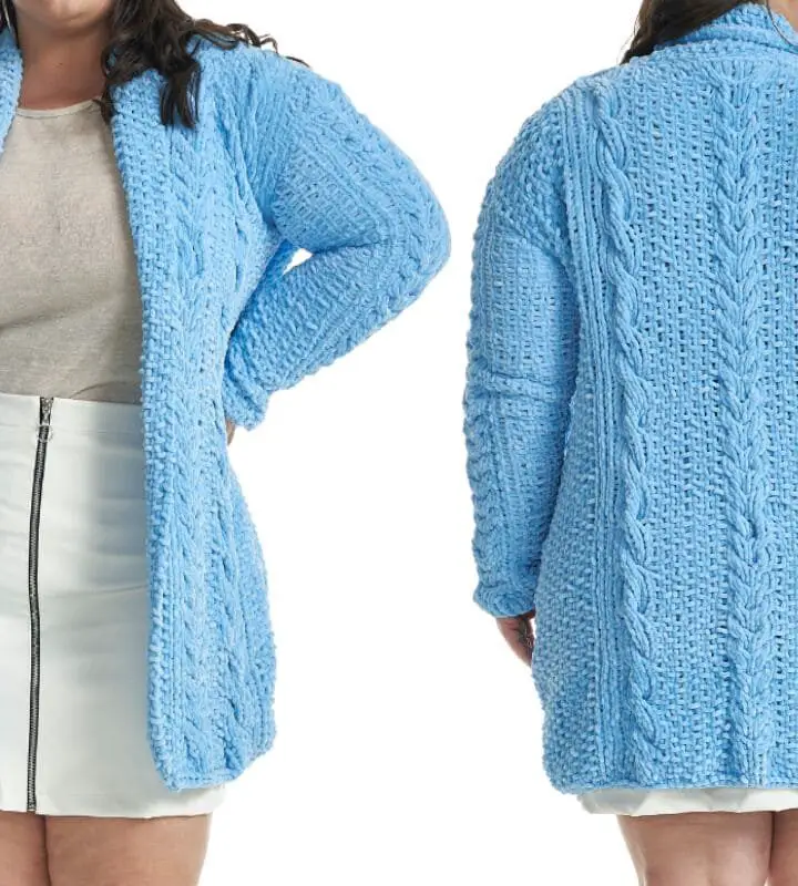 Cardigan em Crochê Maré Alta: Beleza Artesanal