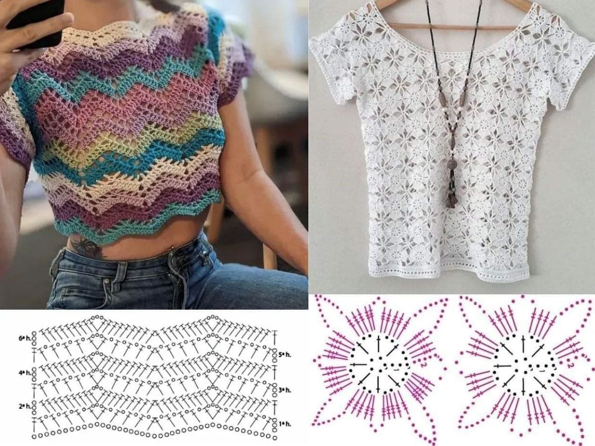 Inspire-se com lindas roupas de crochê feminina
